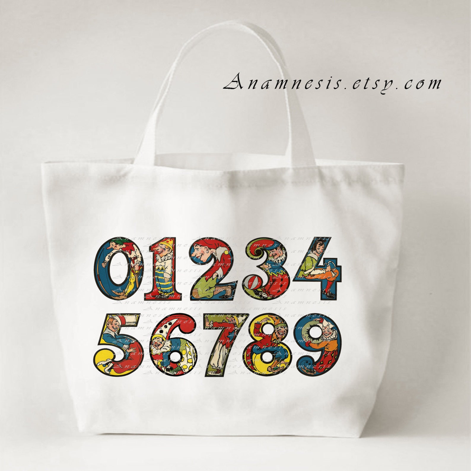 Numbers Print - CLOWN NUMBERS - Instant Digital Download - Printable ...