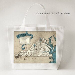 VIRGINIA MAP - Instant Digital Download - Printable Vintage Map for ...