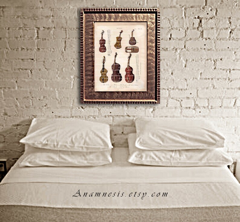 STRINGED MUSICAL INSTRUMENT Collage Digital Download Printable 1800's ...