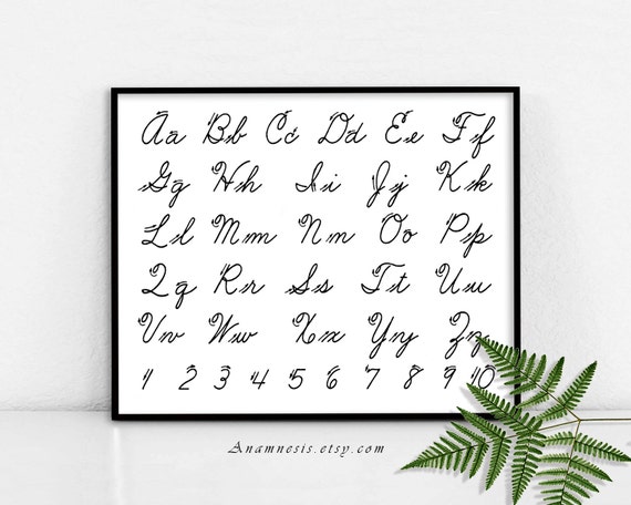 Russian Alphabet Poster In Cursive Digital Download Russian, 50% OFF