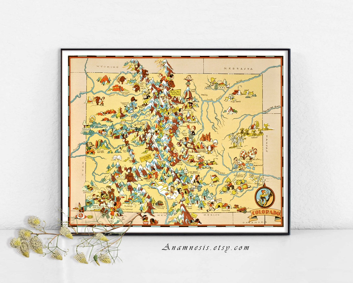 COLORADO MAP Enhanced High Res Digital Image Download Picture Map for ...