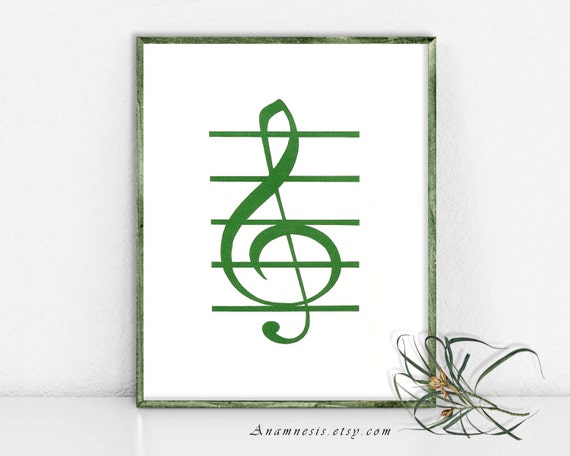 TREBLE CLEF Digital Download Printable Music Symbol by | Etsy