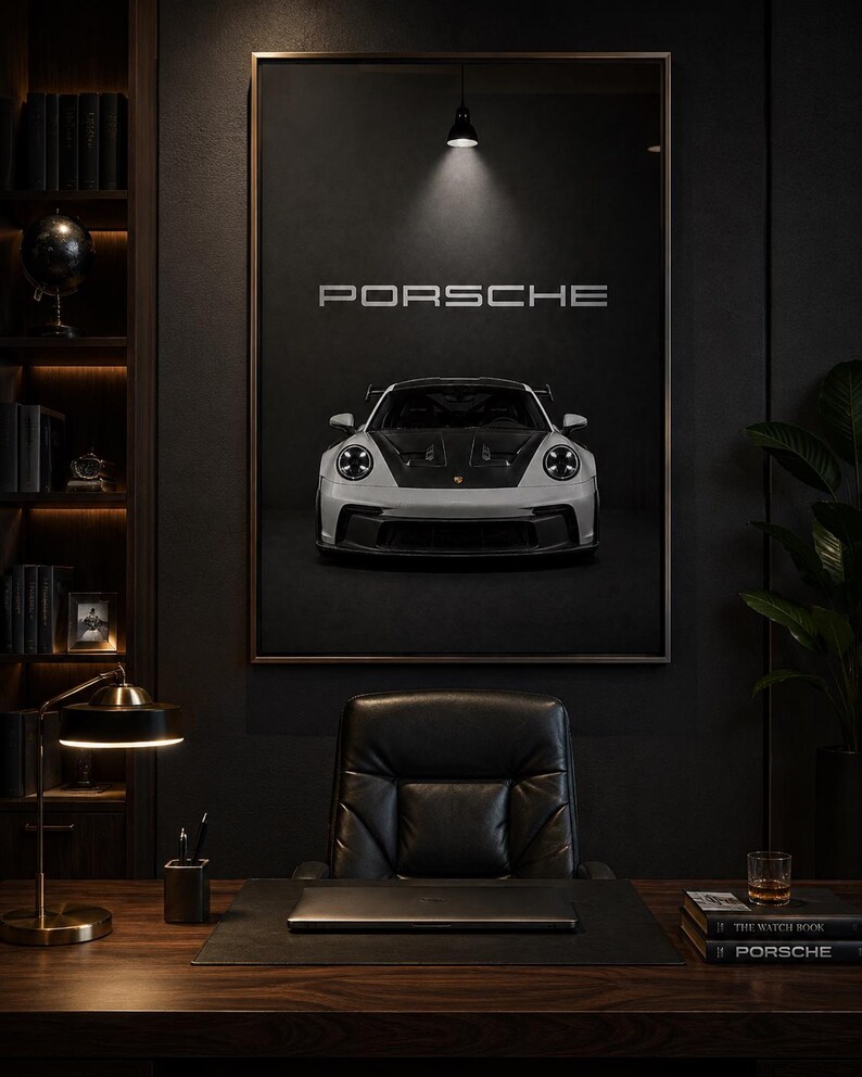 Porsche 911 GT3 RS Wall Art Poster | Dark Luxury Sports Car Print ...