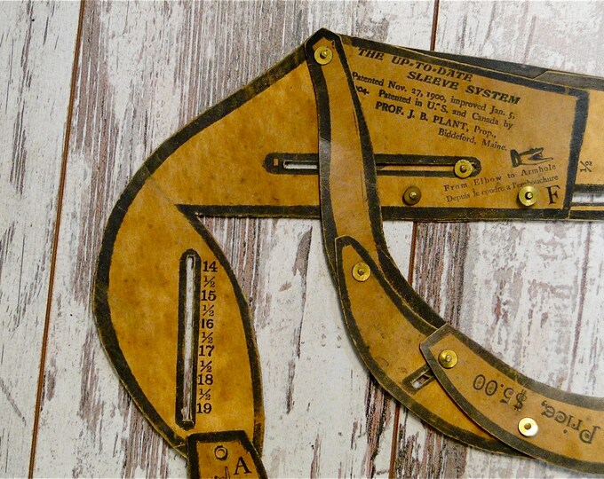 Antique Cardboard Sewing Pattern Adjustable Templates - French ...