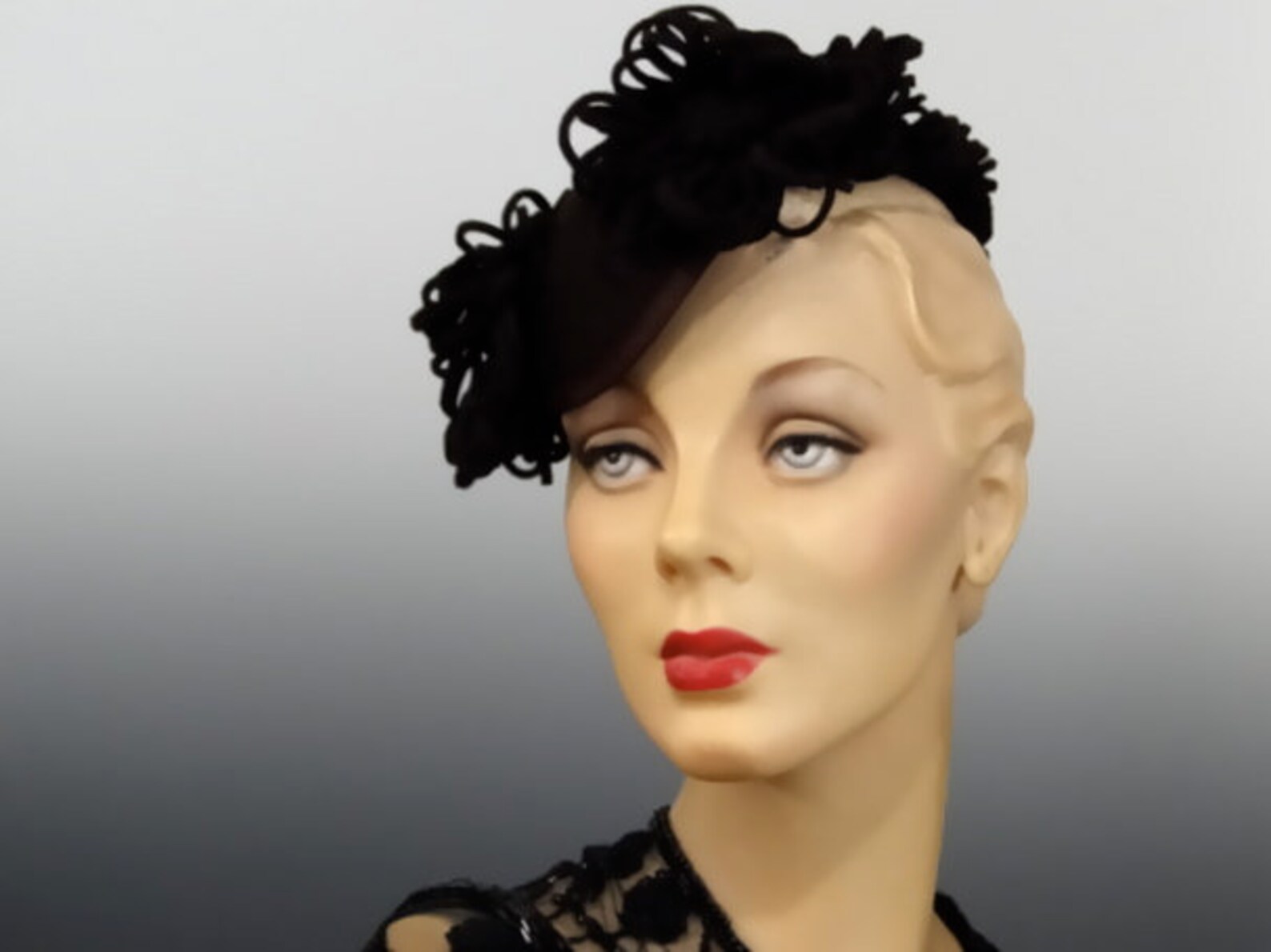 Chocolate Brown Felt Tilt Hat Calot With Looped Trim Vintage - Etsy