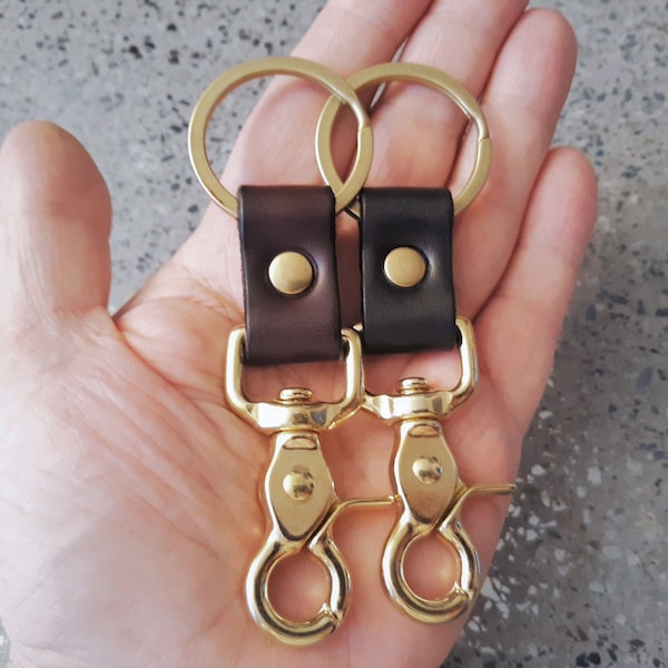 Leather Key Chain - Etsy