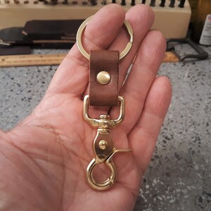 Heavy Duty Solid Brass Trigger Snap Key Clip Key Ring Brown - Etsy