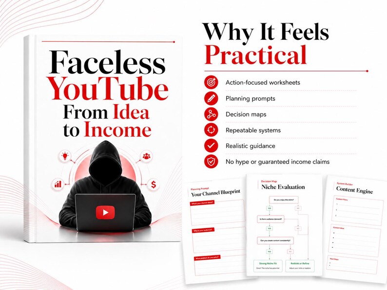 Faceless Youtube Workbook PDF, Creator Strategy Guide (digital Products ...