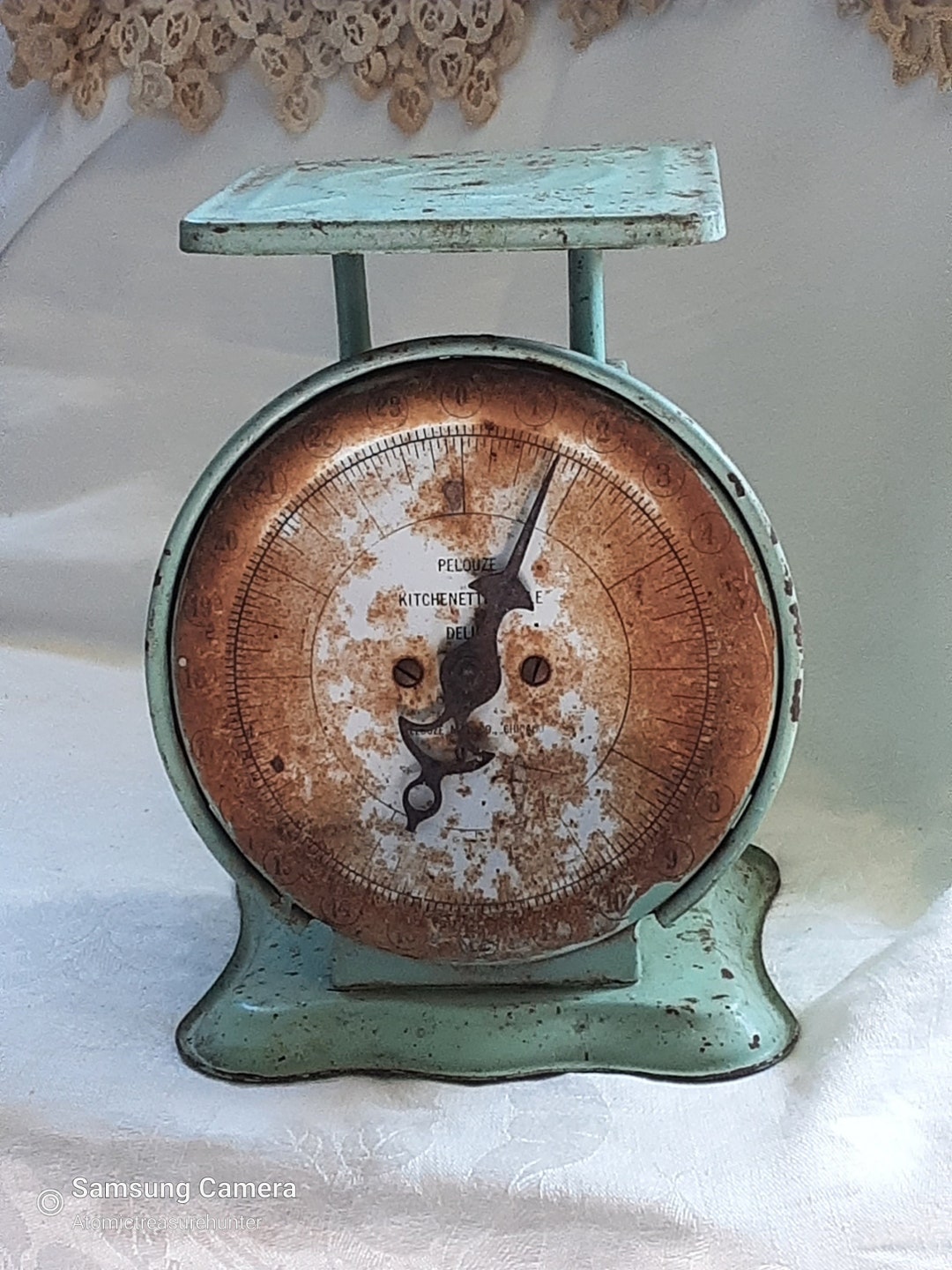Vintage Green Scale Rustic Farmhouse Country Decor pelouze Family Scale ...
