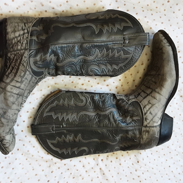 Gray Cowboy Boots - Etsy