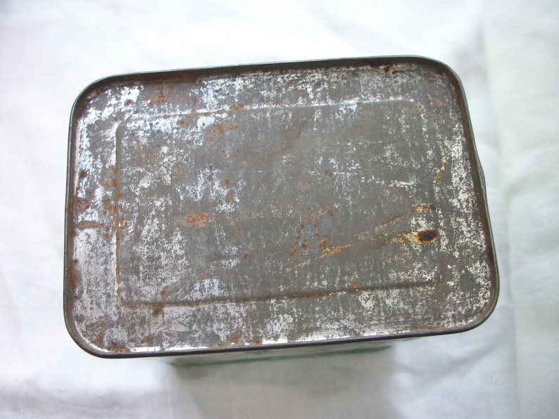 Green & Cream Exeller Epsom Salt Tin Display Medicine | Etsy