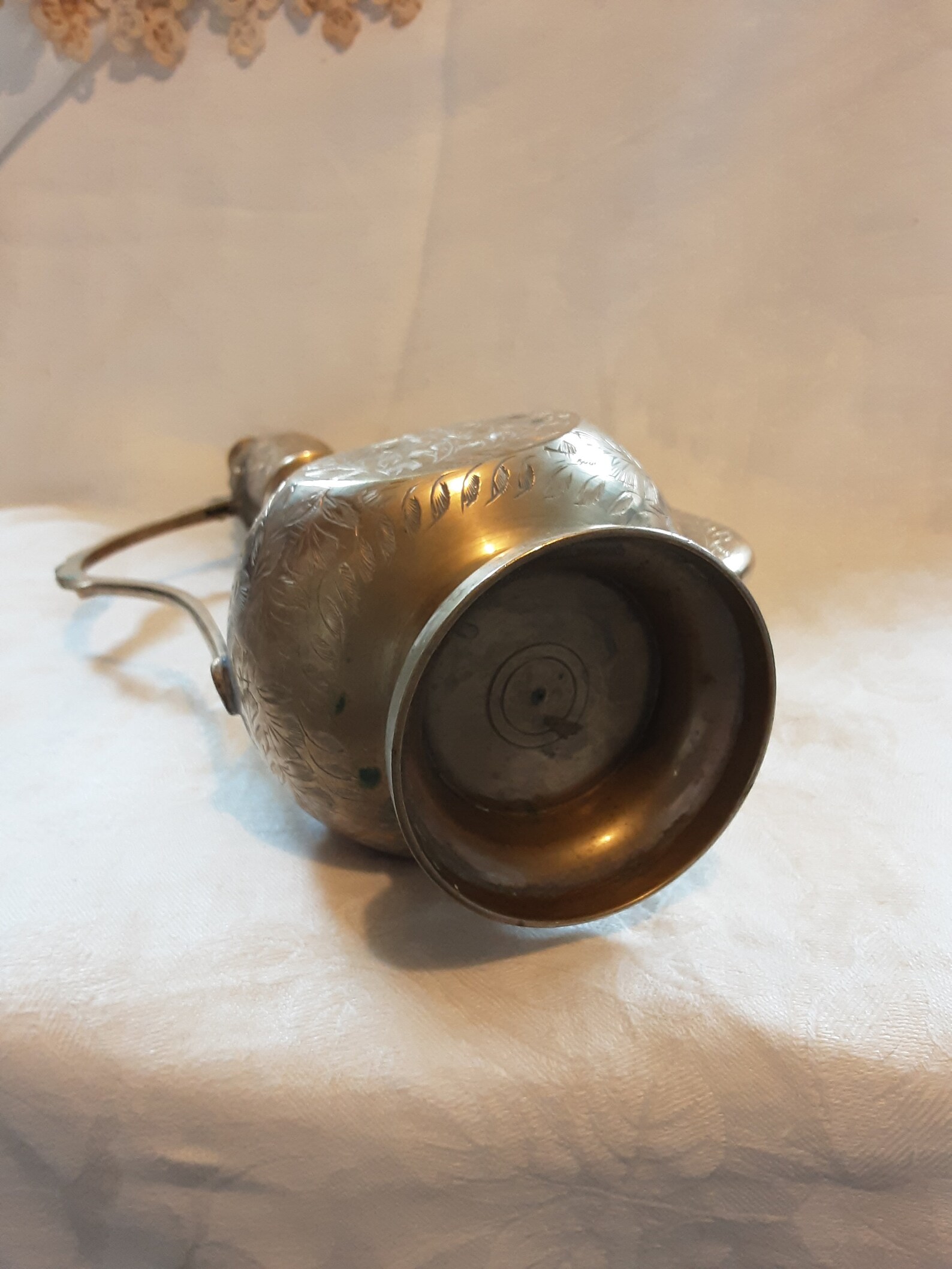 Vintage Ornate Tea Pot Tall Brass Made in India Hinged - Etsy