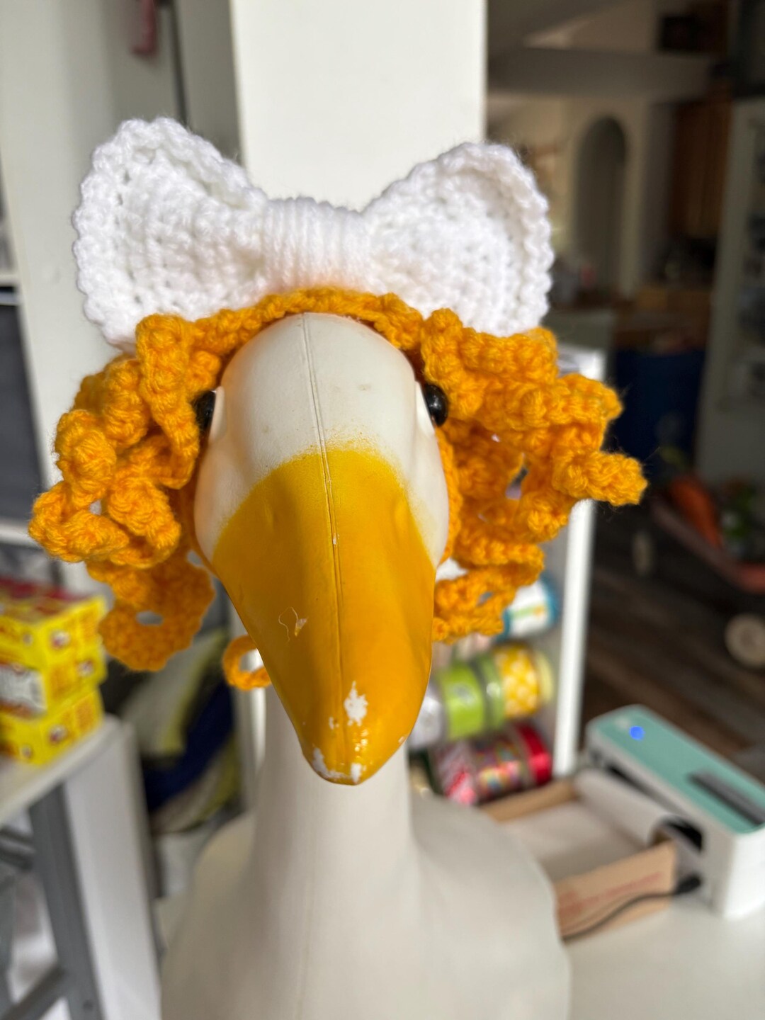 Handmade Crochet Goose Hair, Wig - Etsy