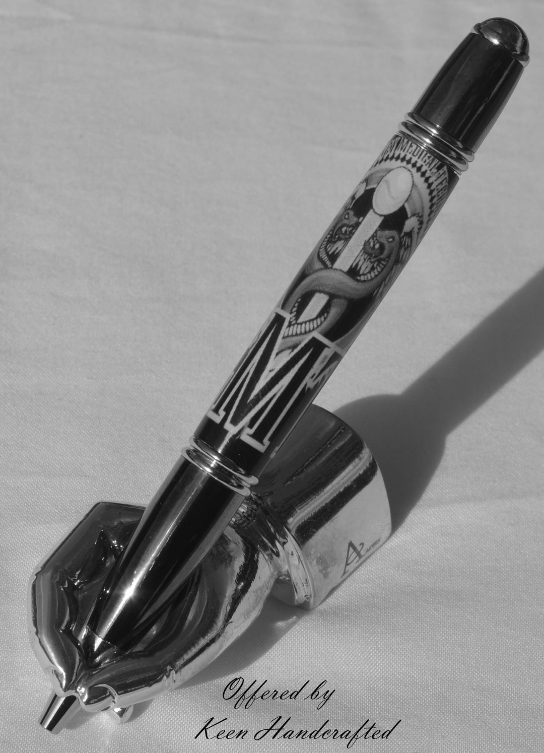 Er Keen Handcrafted Handmade EMT Gatsby Chrome and Gun Metal Twist Pen ...
