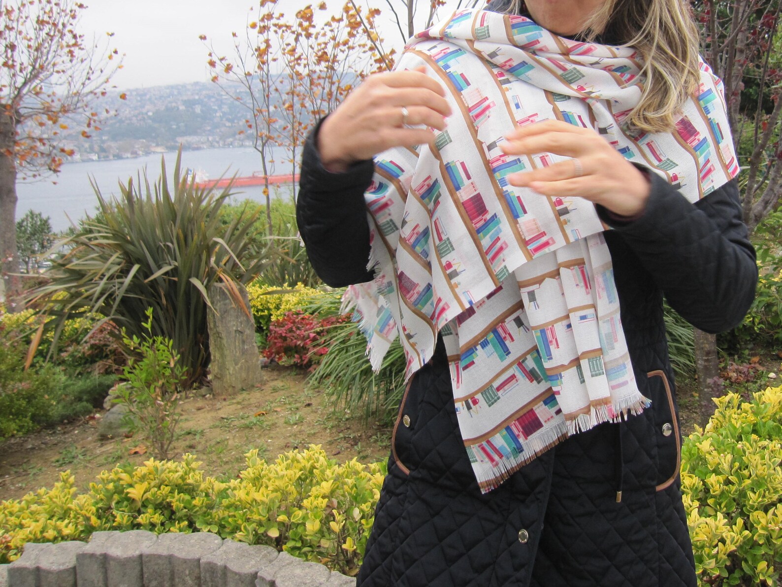 Book Scarf Bookshelf Library Bookworm Scarf Long Men's | Etsy