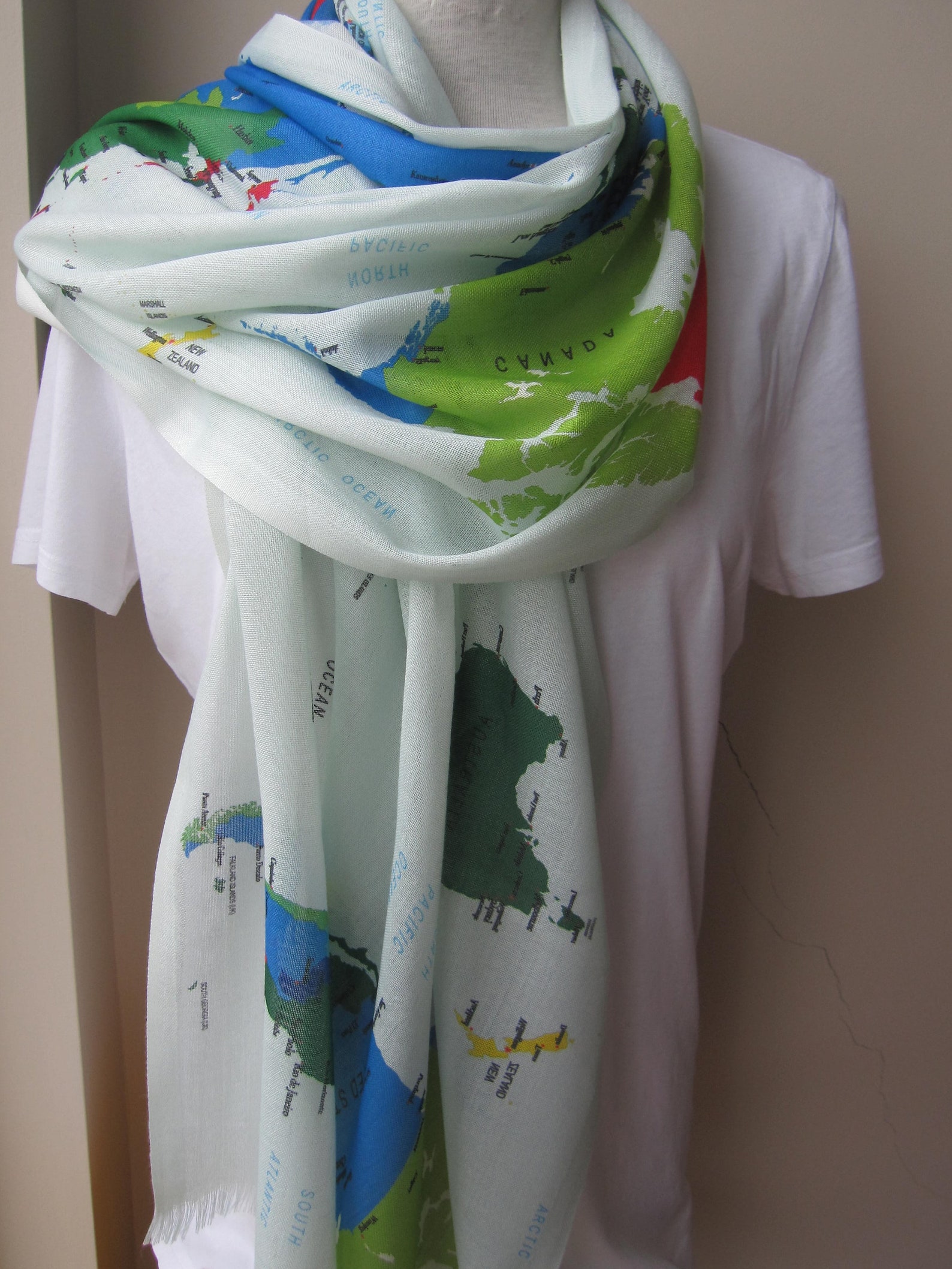 Map Scarf world Map Scarf-map Print Long Scarf-men's Book | Etsy