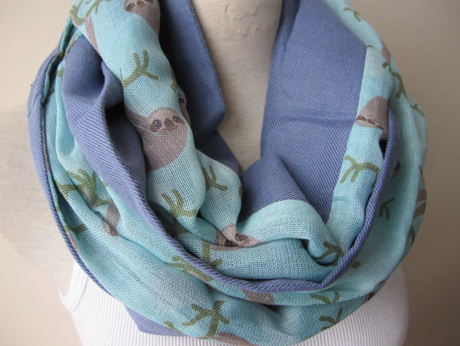 Sloth Scarf sloth Gifts-animal Scarves-fashion - Etsy