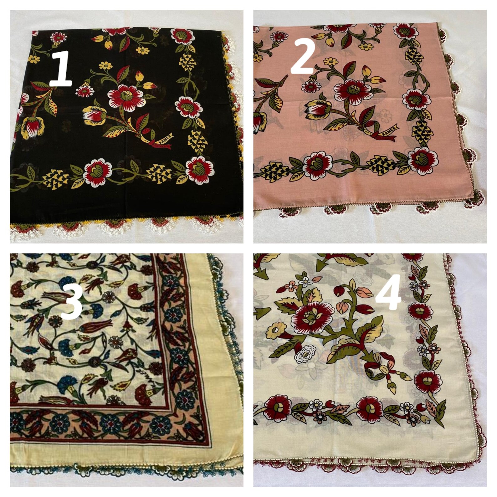 Floral Turkish Turkey Oya Scarf Cotton Gauze Needle Lace - Etsy