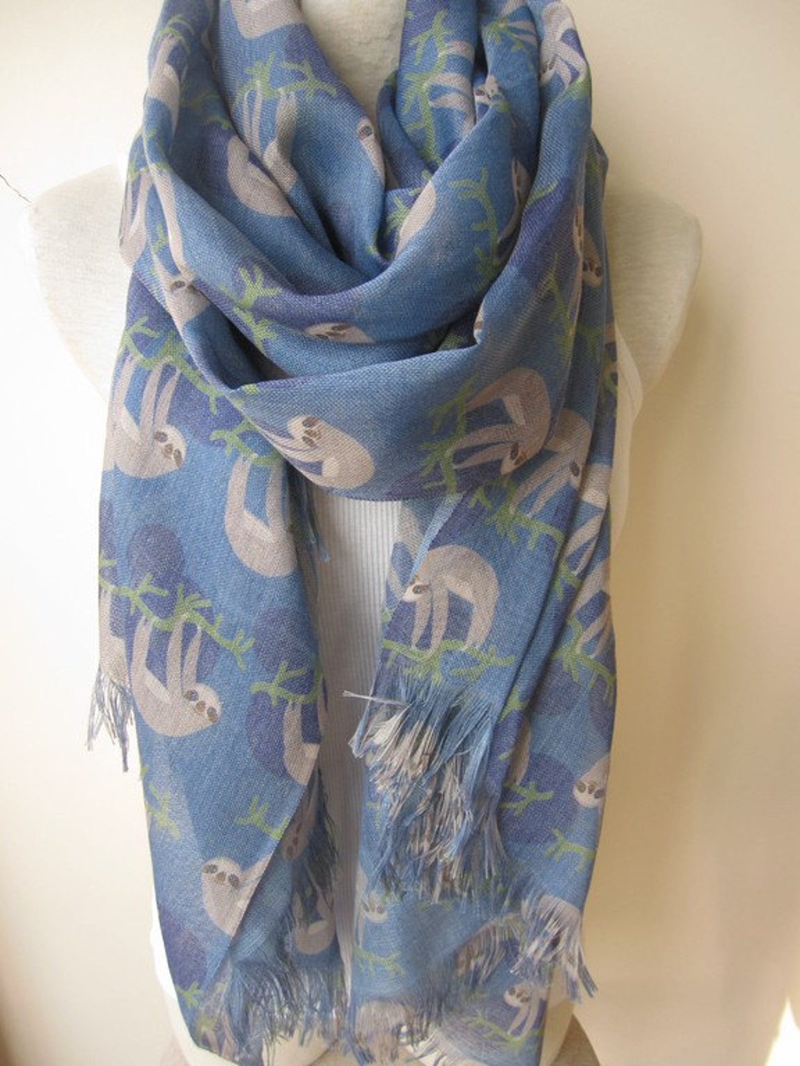Sloth Scarf EXPRESS SHIPPING - Holiday Fashion - Christmas Gift - 2025 ...