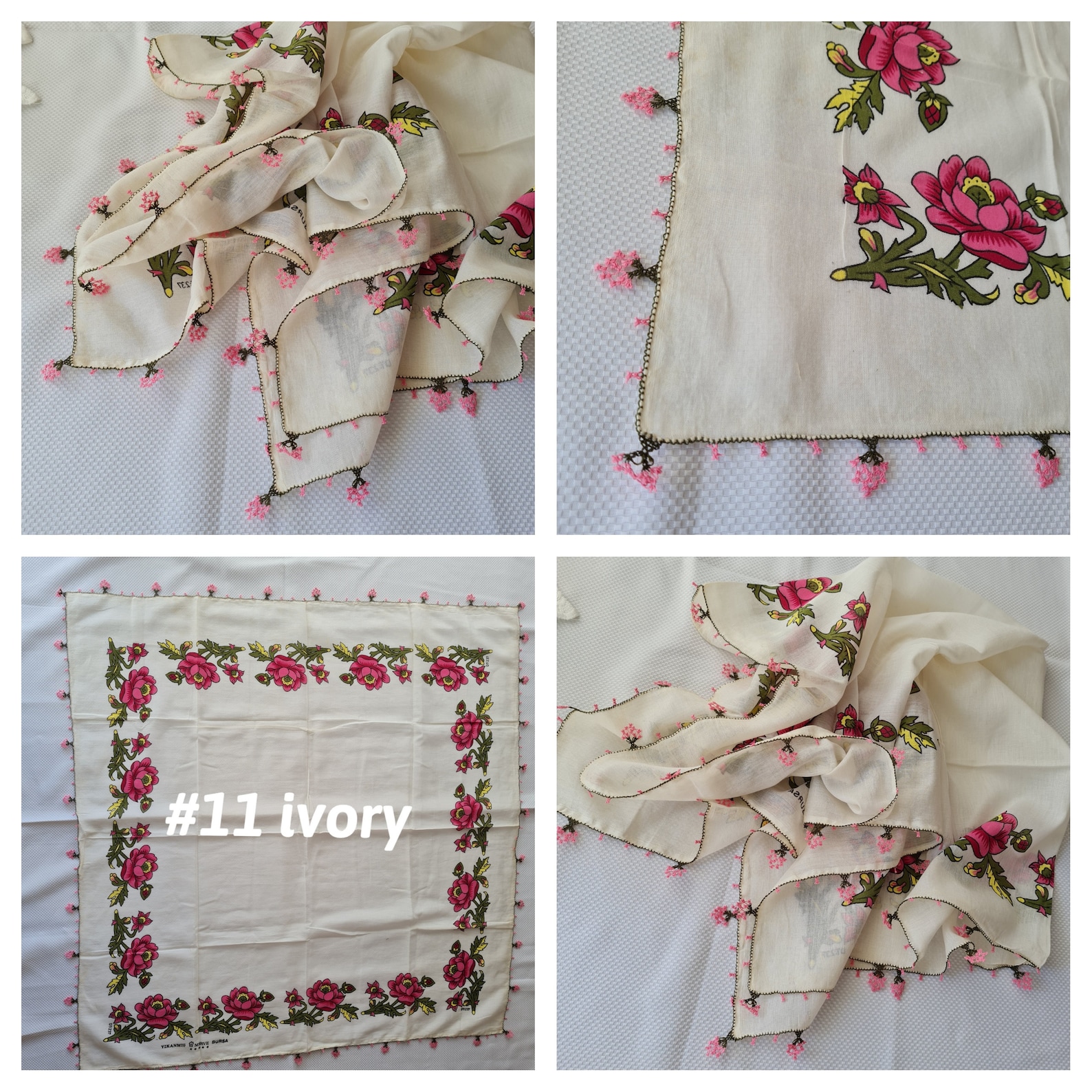 Floral Turkish Turkey Oya Scarf Cotton Gauze Needle Lace - Etsy