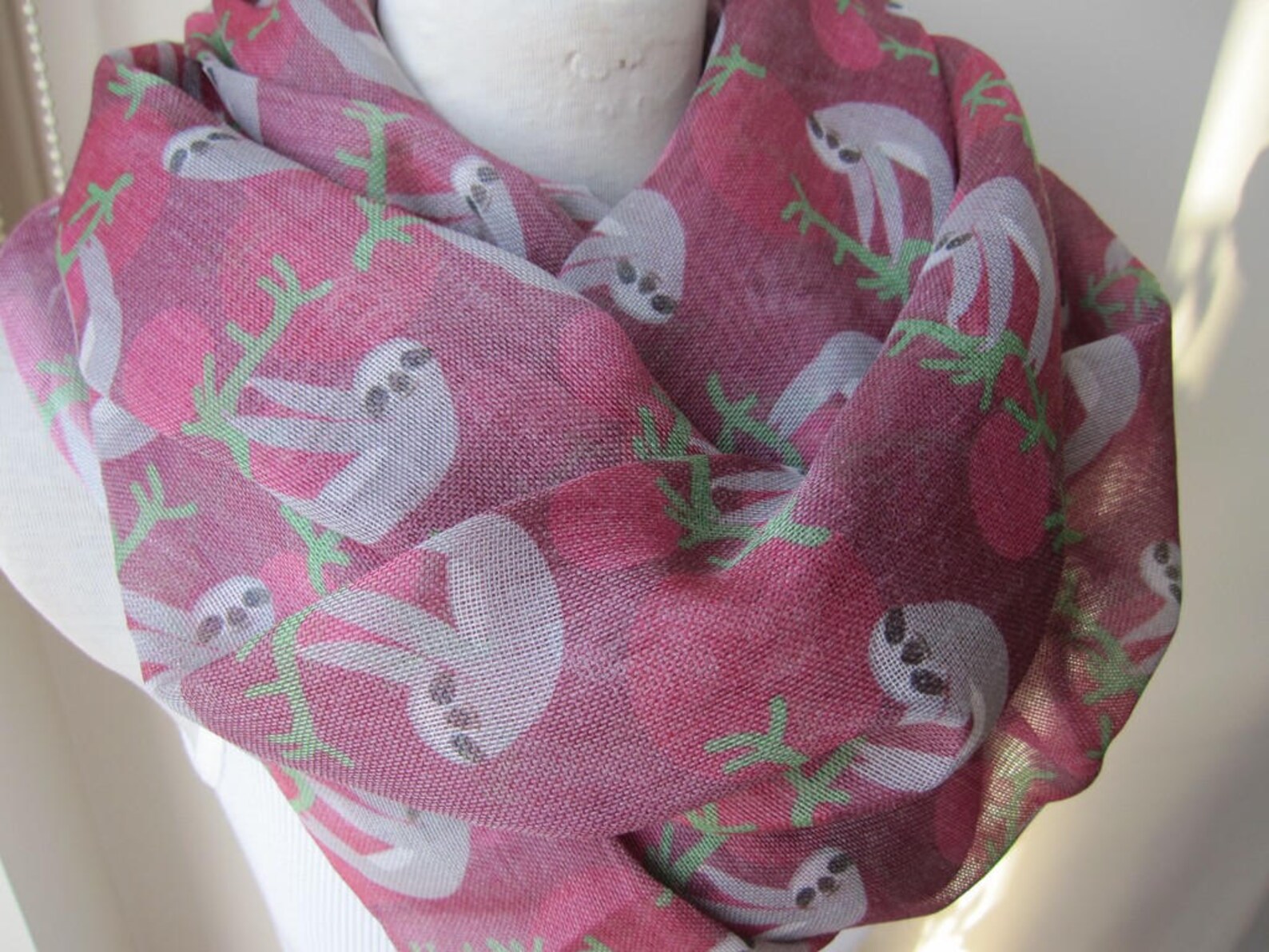 Sloth Scarf EXPRESS SHIPPING - Holiday Fashion - Christmas Gift - 2025 ...