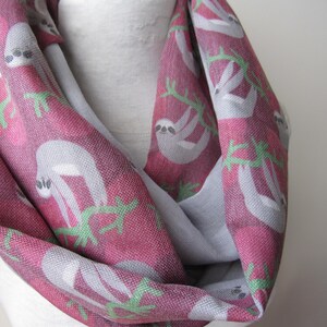 Sloth Scarf Sloth Gifts fashion Accessory animal Scarves/ Women ...