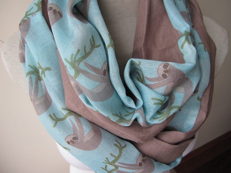 Sloth Scarf sloth Gifts-animal Scarves-fashion - Etsy