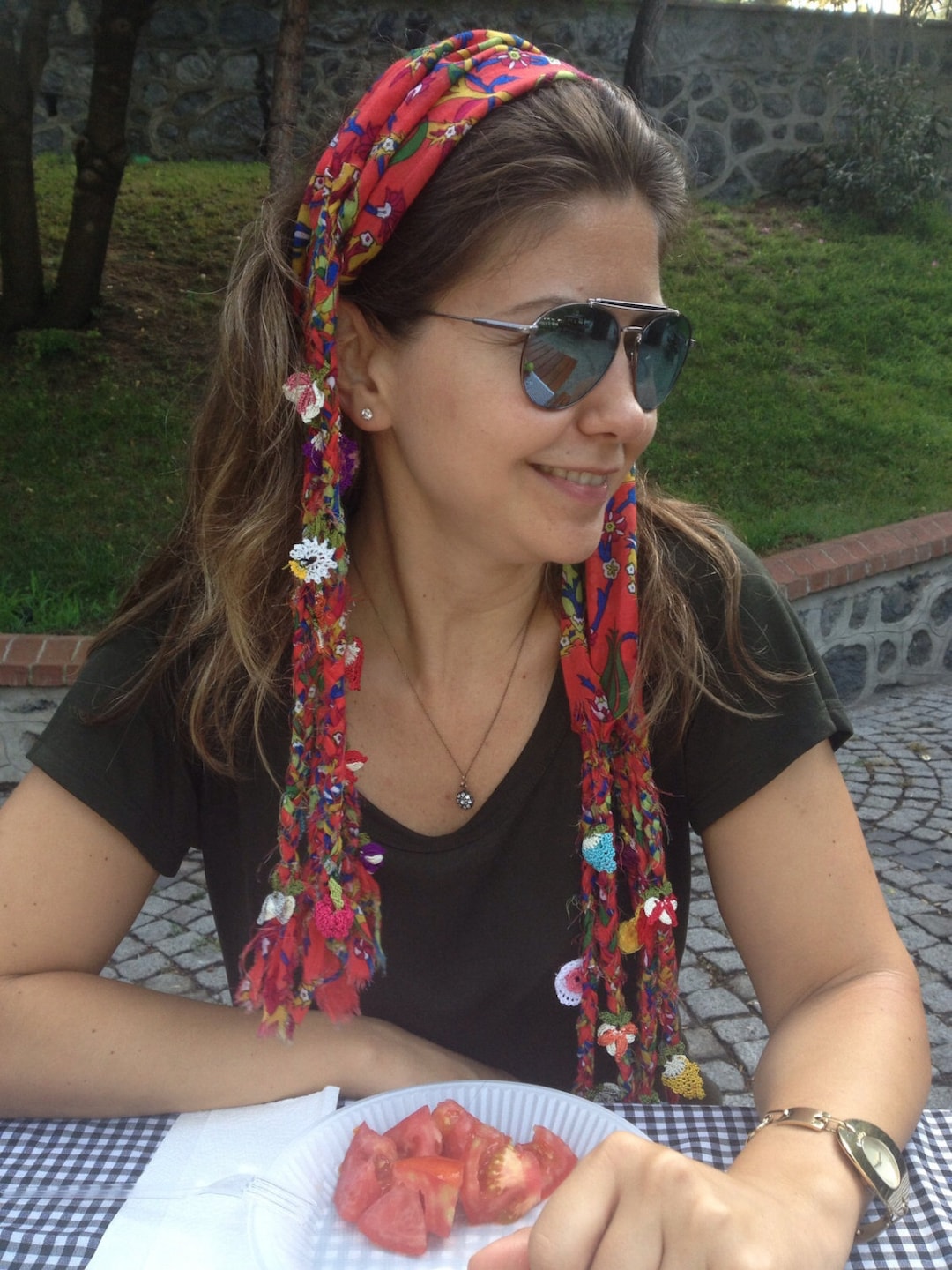 Turkish Oya Scarf Ethnic Head Band Dreadlock Dreadwrap Braided Boho ...