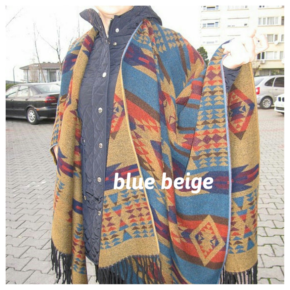 Ethnic tribal scarf aztec scarfwool blanket scarf | Etsy