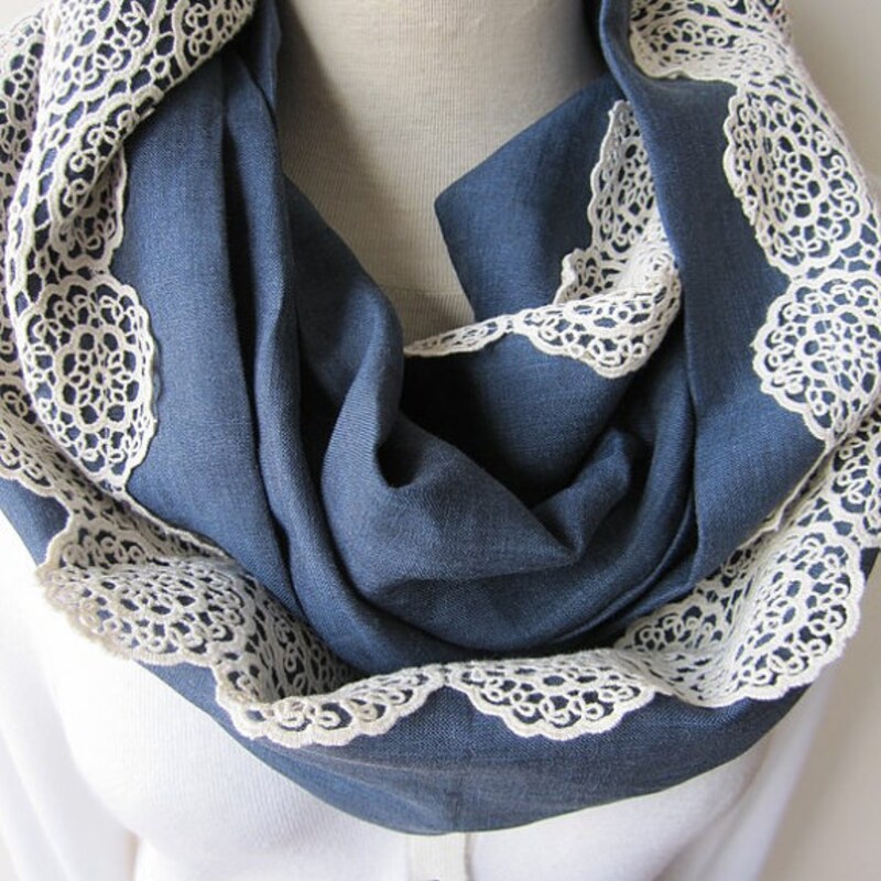 Lace Infinity Scarf - Etsy