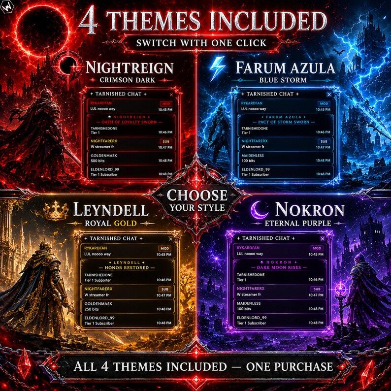 Elden Ring Nightreign Twitch Chat Widget | Nightreign Stream Overlay ...
