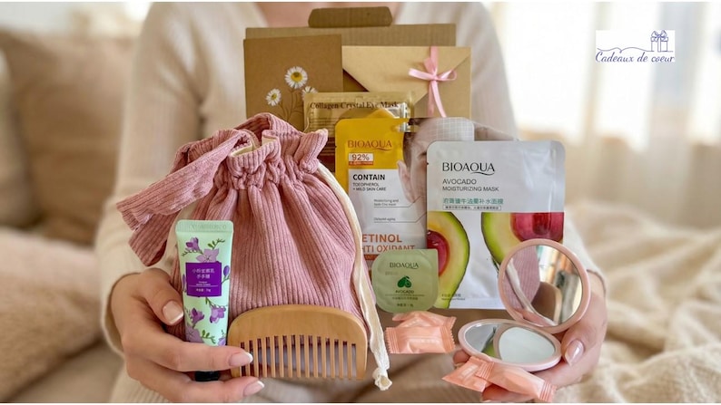 Self Care Gift Set Beauty Kit Cosmetic Bag Hair Essentials Skincare ...
