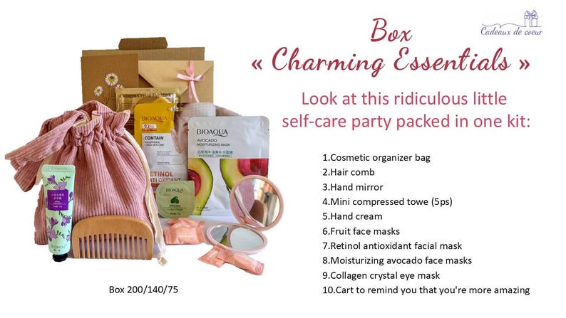 Self Care Gift Set Beauty Kit Cosmetic Bag Hair Essentials Skincare ...