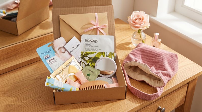 Self Care Gift Set Beauty Kit Cosmetic Bag Hair Essentials Skincare ...