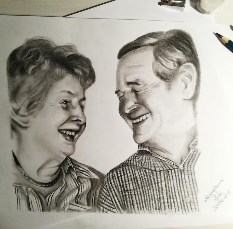 Personalized Pencil Drawing From a Photo | Hand-drawn Portrait ...