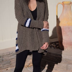 PDF - PATTERN ONLY - Preppy Sweater Pattern - Slouchy Sweater - Striped ...