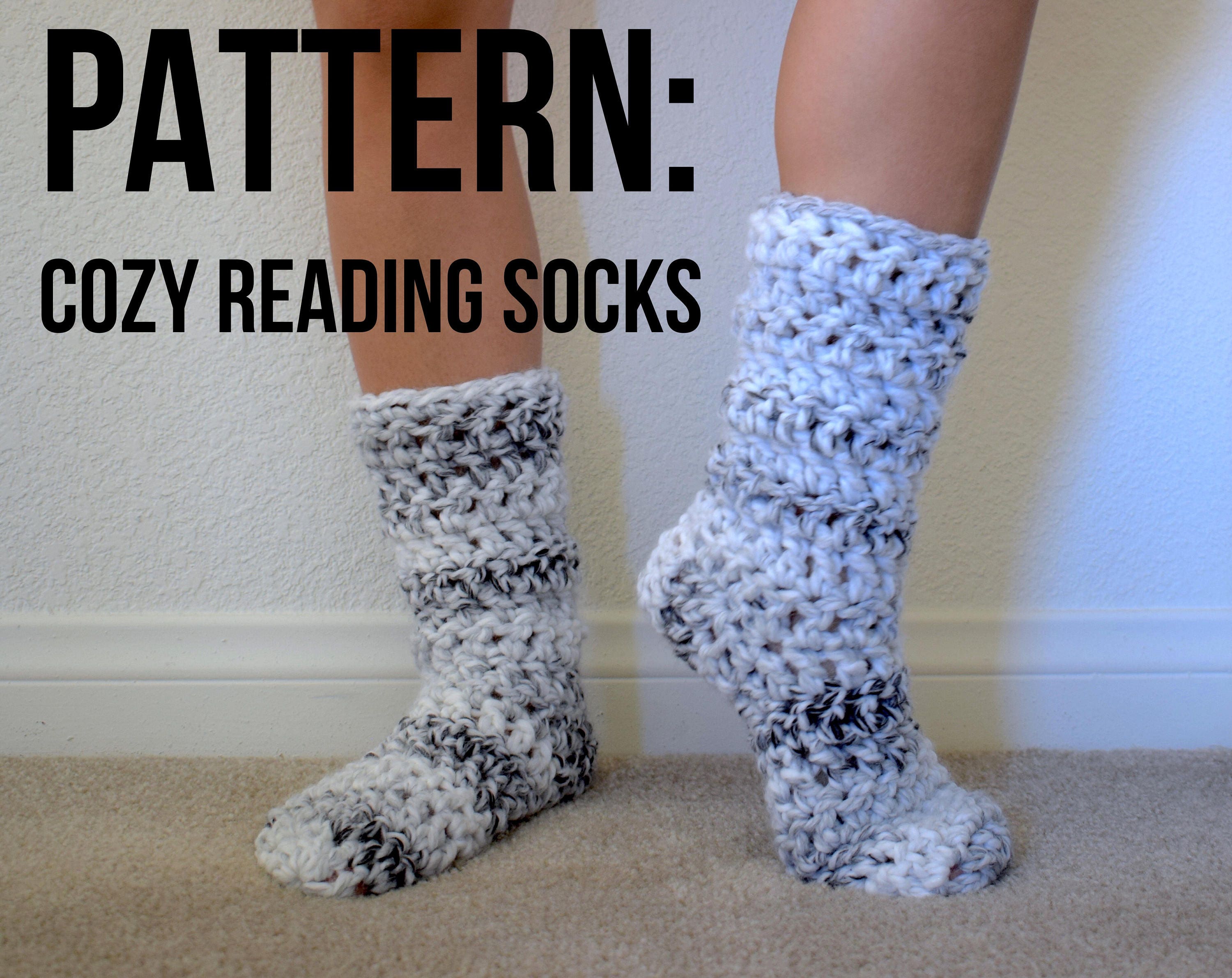 PDF PATTERN ONLY Cozy Reading Socks Crocheted Sock - Etsy Canada