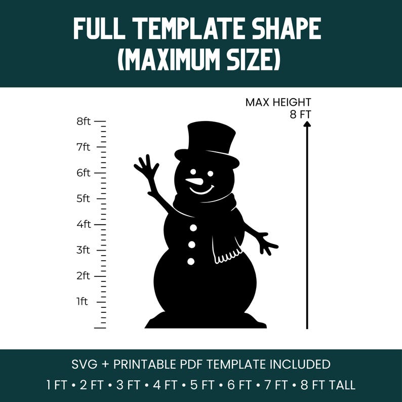 Waving Snowman Yard Art Template | Christmas Outdoor Decor | Printable ...