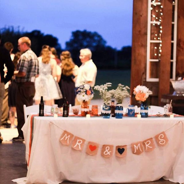 Mr Mrs Burlap Banner - Etsy
