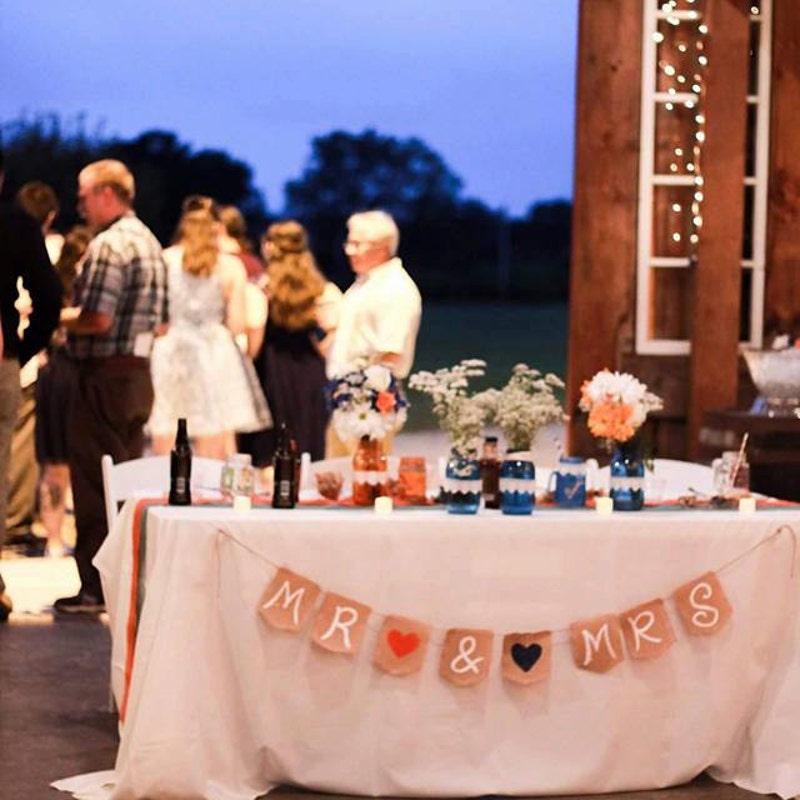 Rustic Burlap Mr Mrs - Etsy