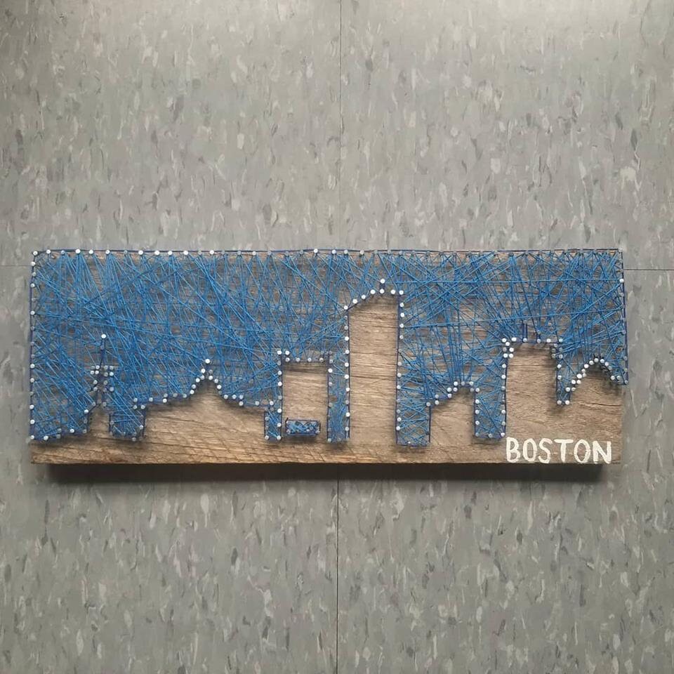 City Skyline String Art Custom City Skyline - Etsy