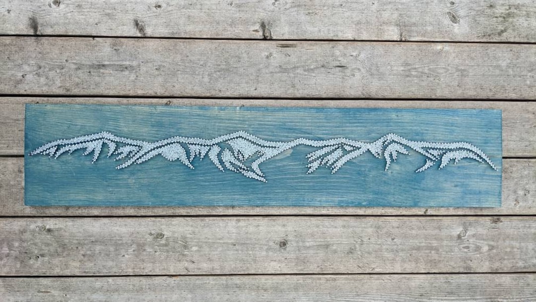 Custom String Art Mountain Range - String Art Mountains - Large String ...