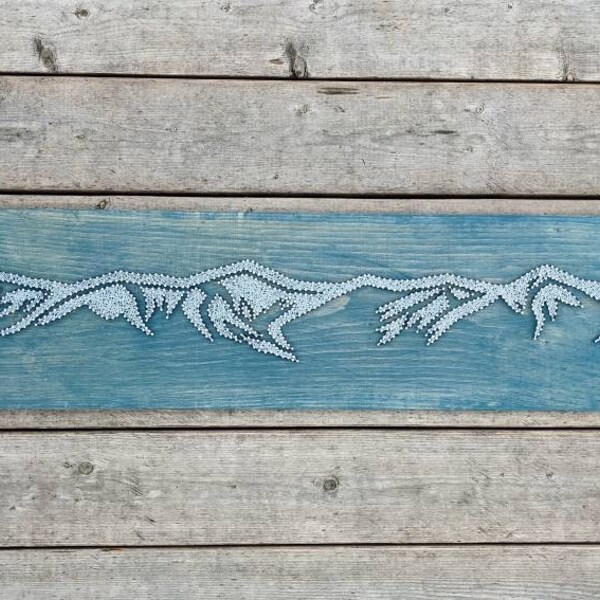 String Art Mountains - Etsy