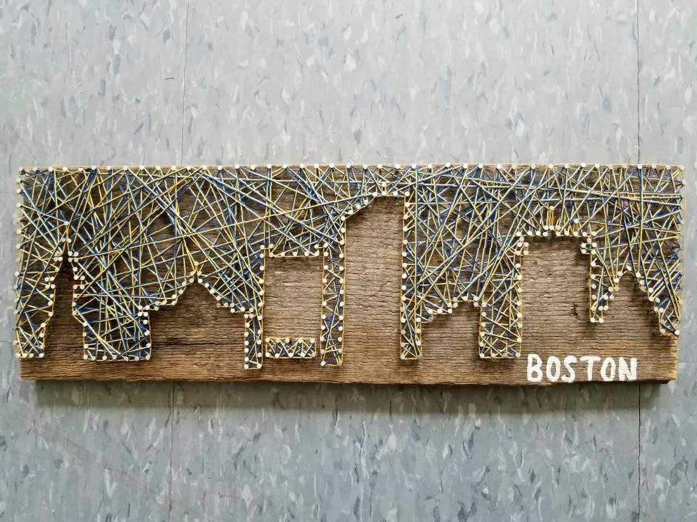 City Skyline String Art Custom City Skyline - Etsy