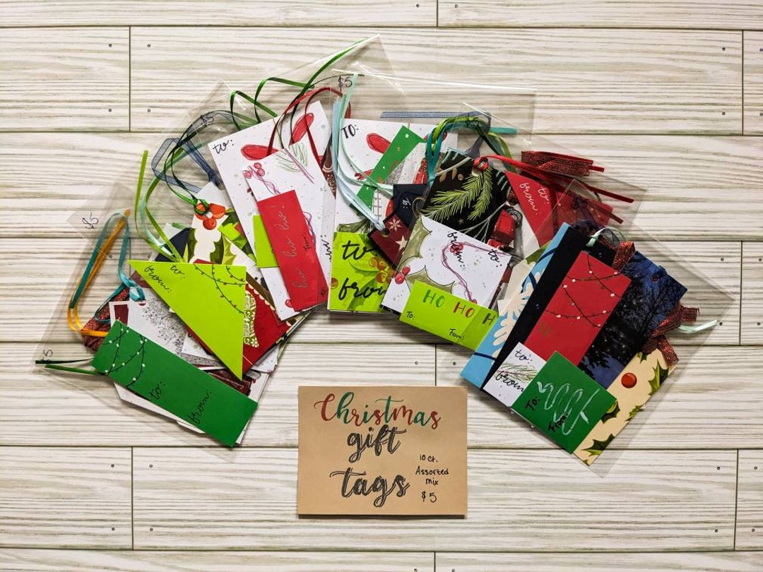 Assorted Christmas Gift Tags & Labels - Upcycled Gift Tags - 10 Pc - Etsy