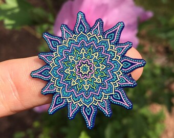 Mandala button | Etsy