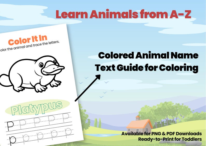 Animal Alphabet Tracing Worksheets | Pre-k Coloring & Letter Practice ...