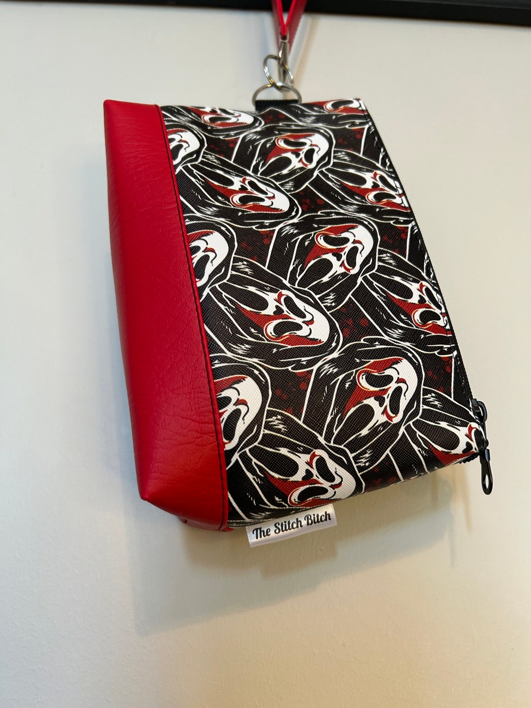 Ghostface Scream Horror Bag Clutch Bag, Zippered Wristlet Vinyl Bag - Etsy