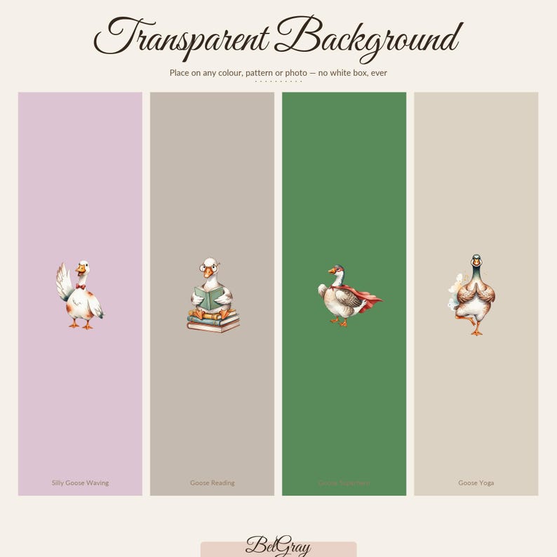 Silly Goose Clipart, Pink Watercolor Goose, Baby Shower Goose PNG ...