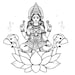 Goddess Laxmi Lakshmi Madhubani Art Coloring Pages #ej30 - Etsy